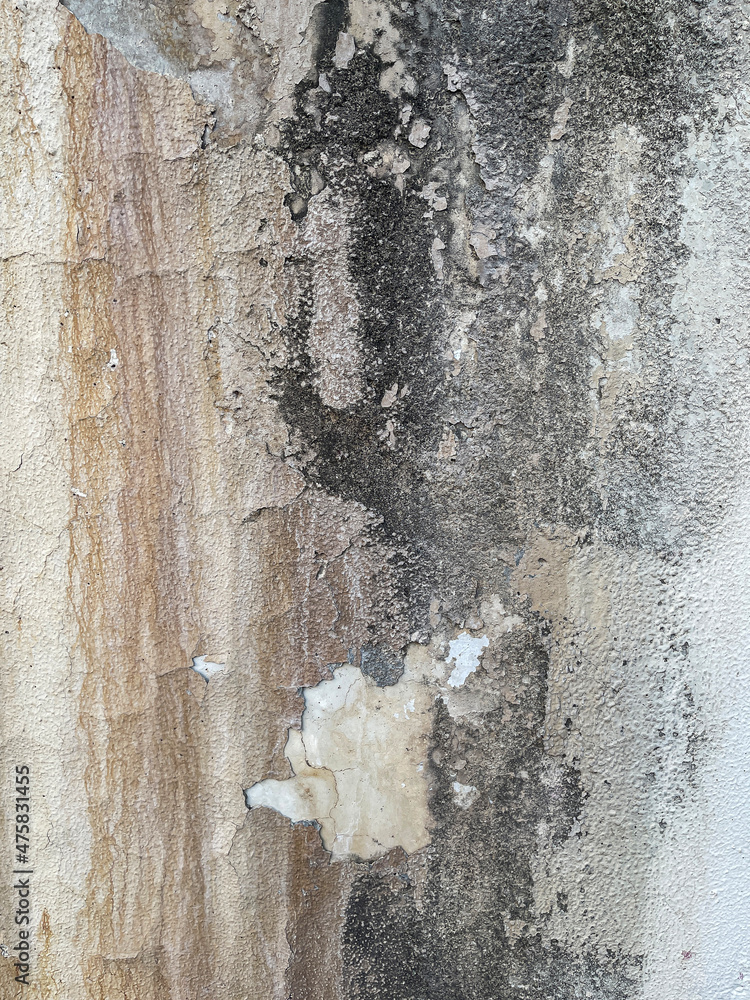 texture of a wall in bad condition, with spalling, chips, peeling ...