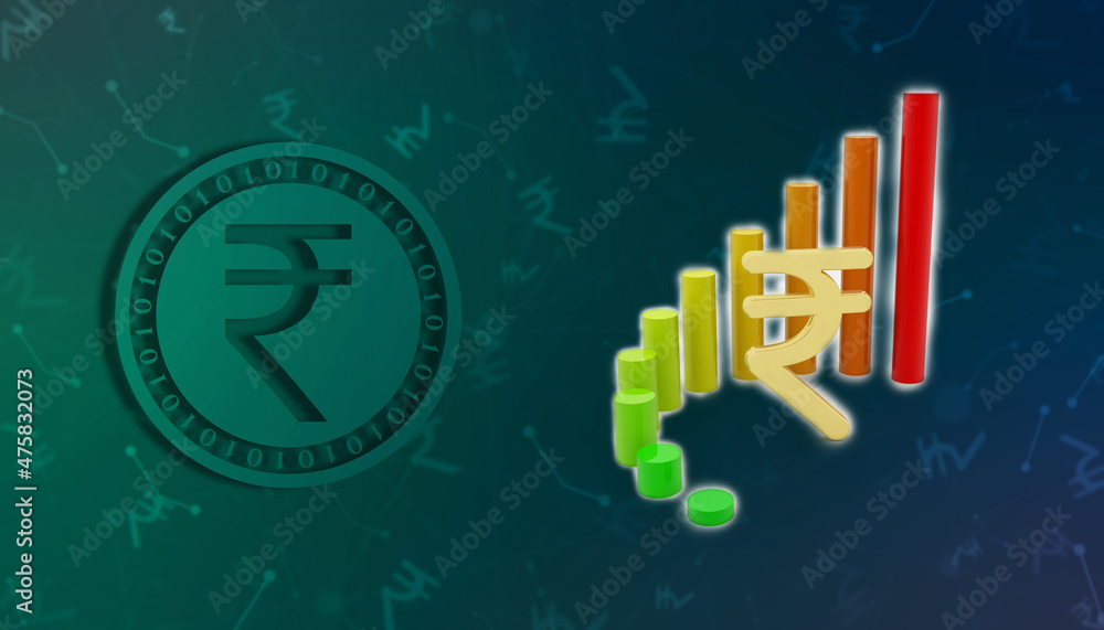 Indian rupee background, Stock market background with Indian rupee ...