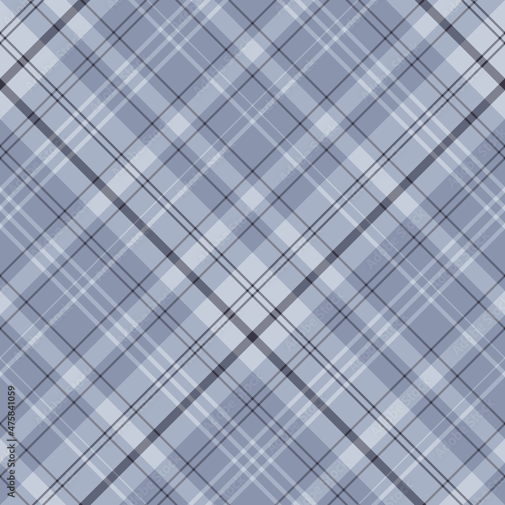 Seamless pattern in awesome cold gray colors for plaid, fabric, textile ...