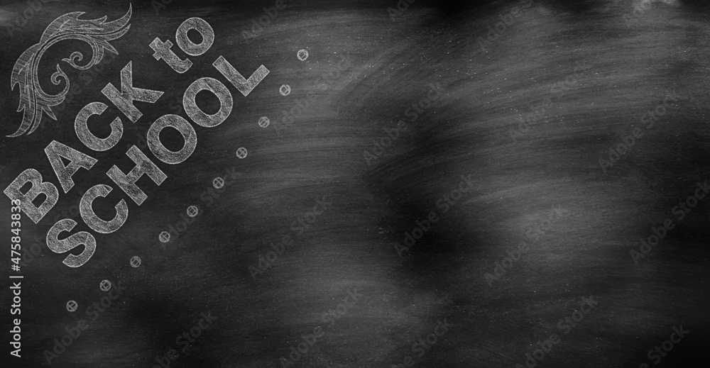Back to School Chalkboard Background Stock Illustration | Adobe Stock
