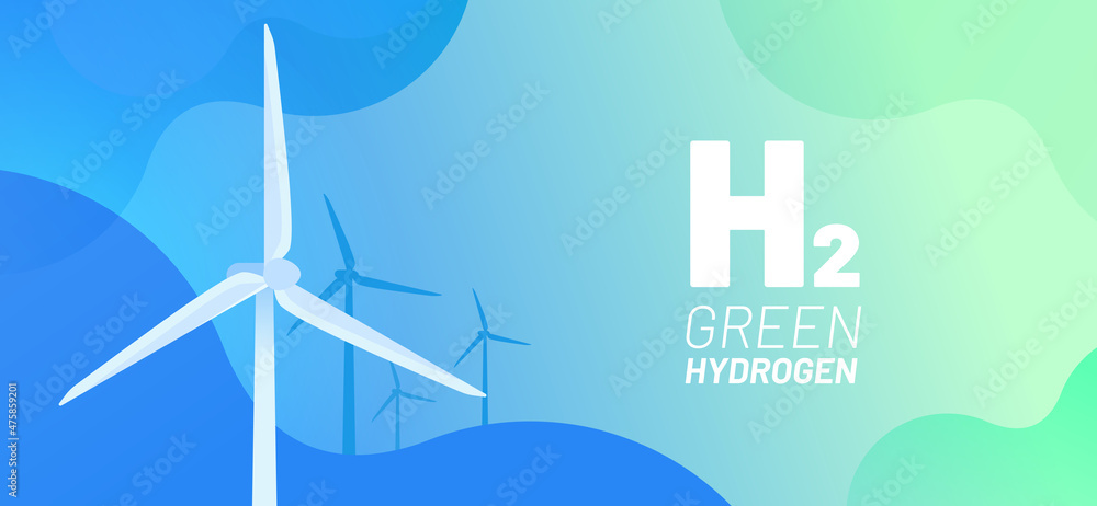 Green Hydrogen vector illustration concept. Alternative energy and fuel ...
