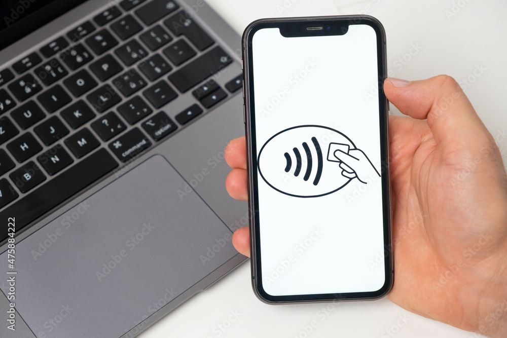 Contactless payment system allows to make money transfers. Online ...