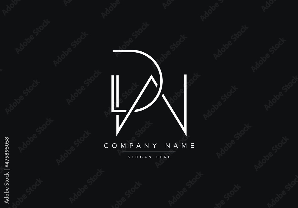 DW logo design. Creative minimal line art monogram icon logo DW WD ...