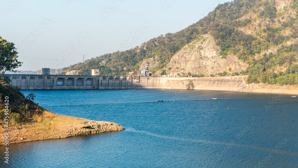 Bhakra Dam is a concrete gravity dam on the Sutlej River in Bilaspur ...