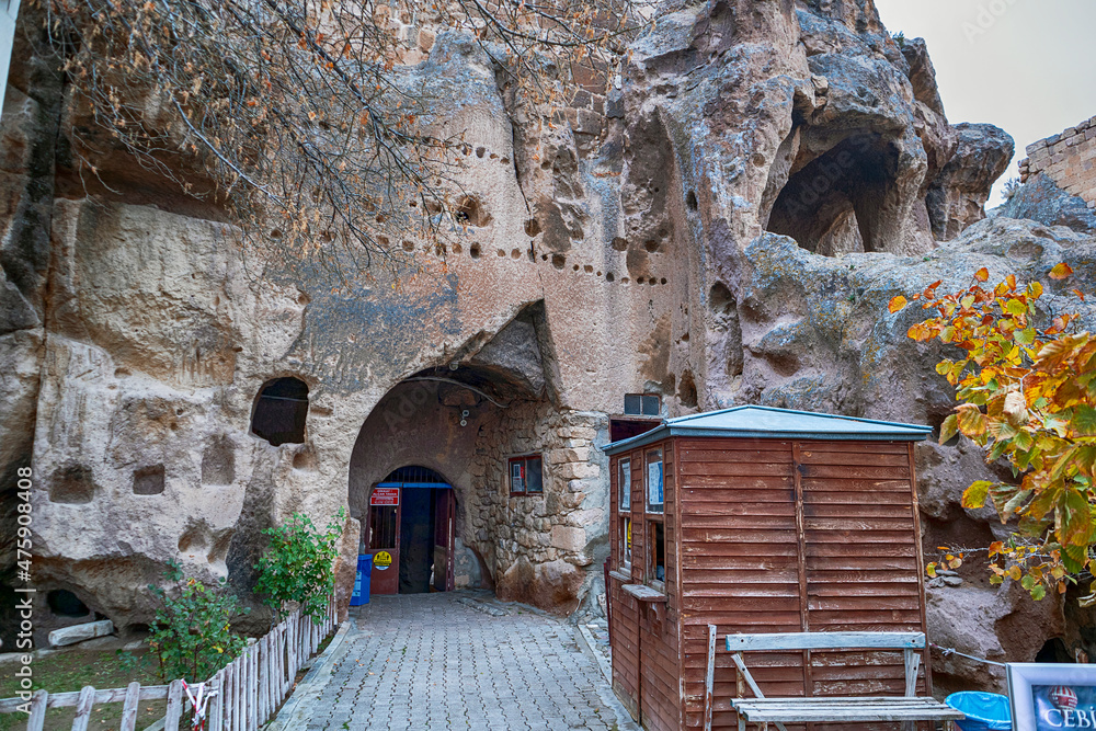 Gumusler Monastery and underground cave city in Nigde, Turkey. Unesco ...