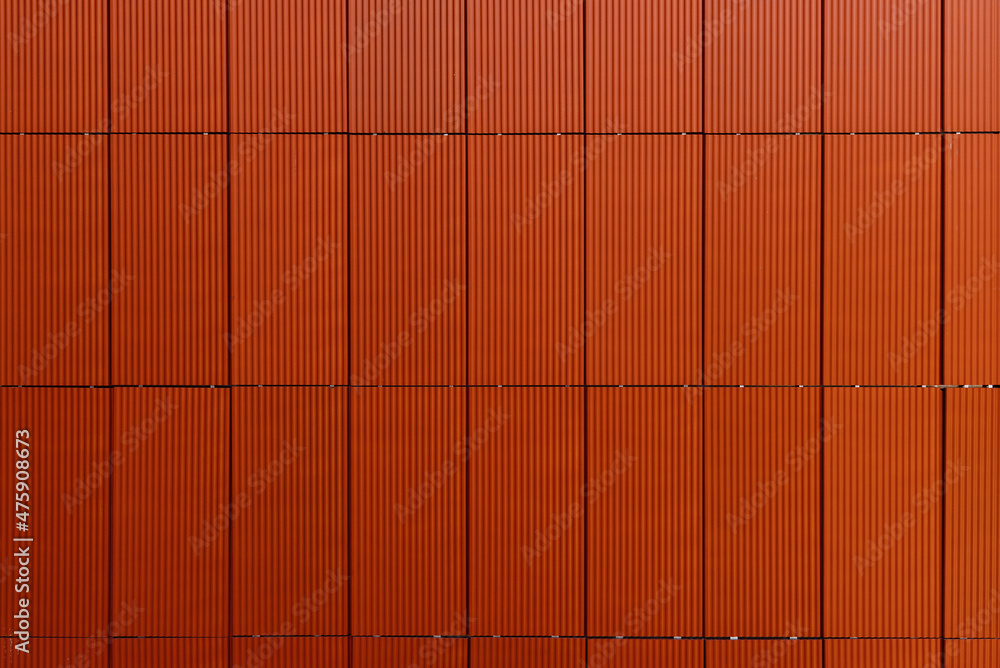 Modern facade of extruded ceramic panels. Ventilated facade made of ...