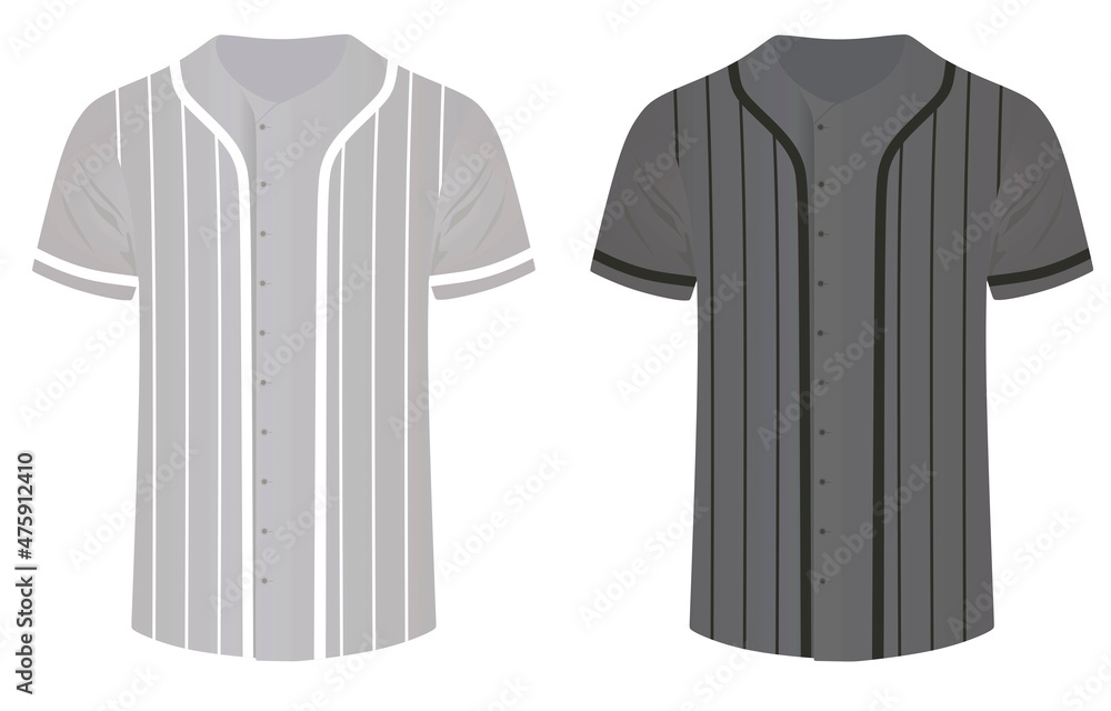 Light and dark grey baseball shirt. vector illustration Stock Vector ...
