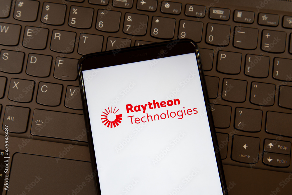 Toronto, On, Canada - December 19, 2021: Raytheon Technologies logo on ...