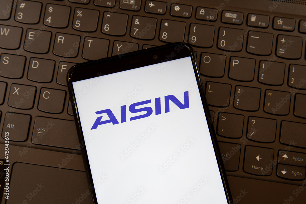 Toronto, On, Canada - December 19, 2021: Aisin logo on smartphone ...