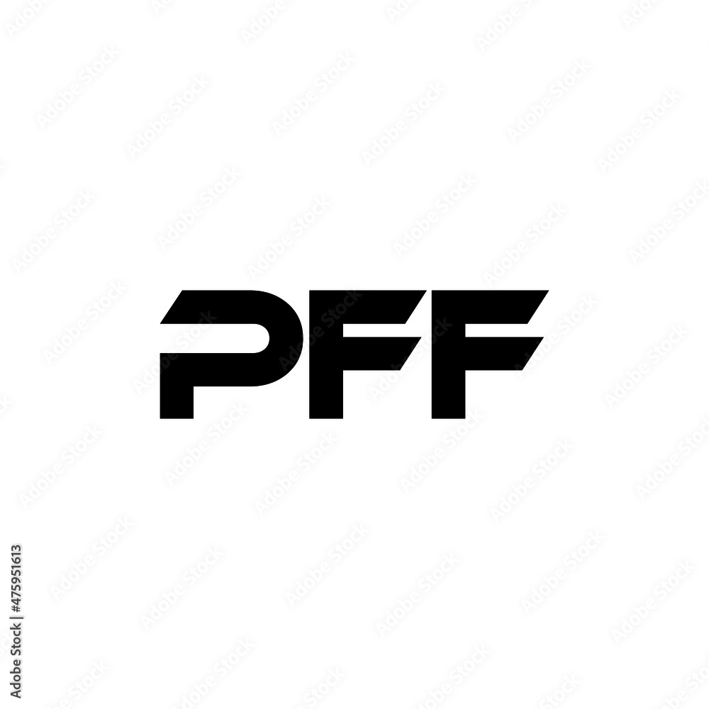 PFF letter logo design with white background in illustrator, vector ...