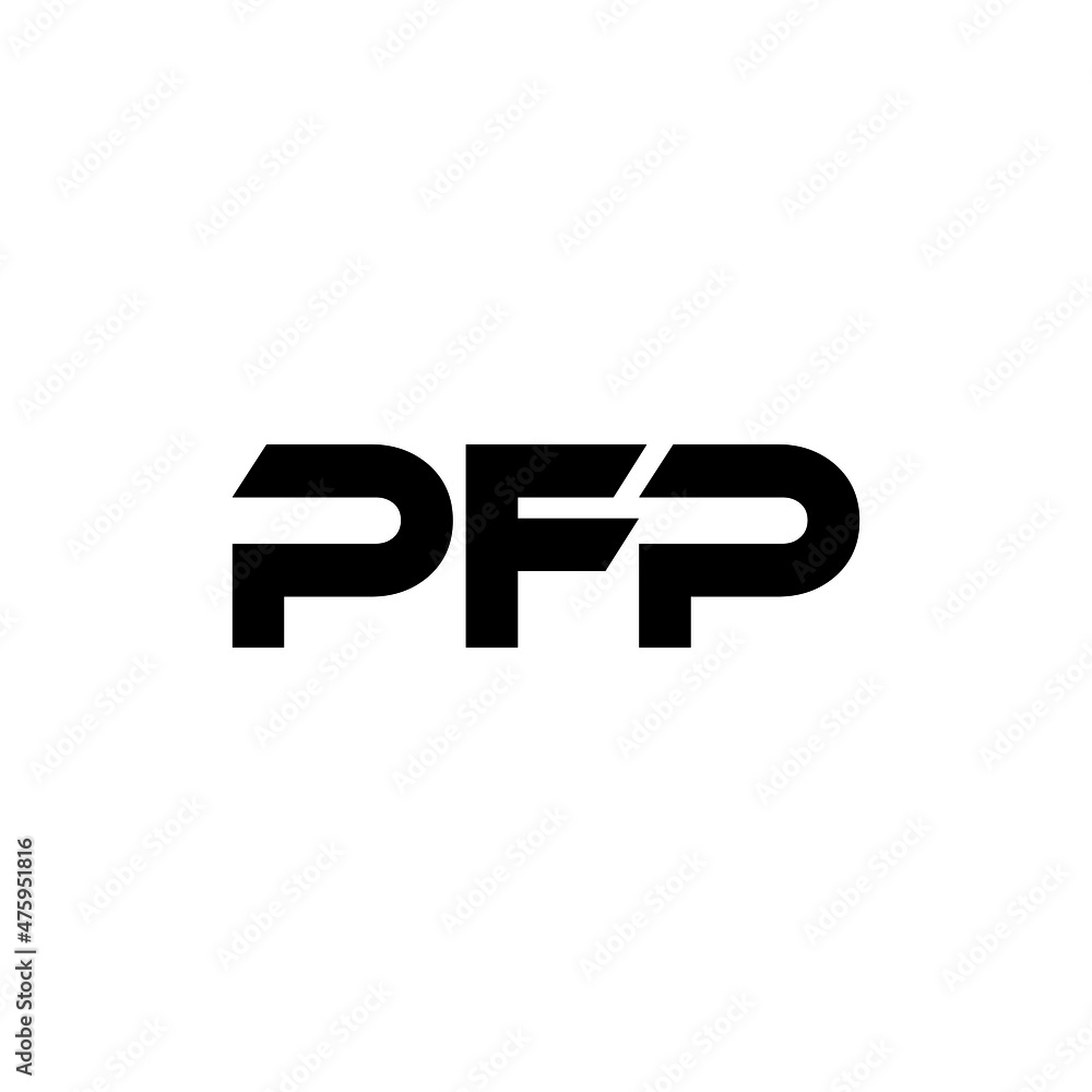 PFP letter logo design with white background in illustrator, vector ...
