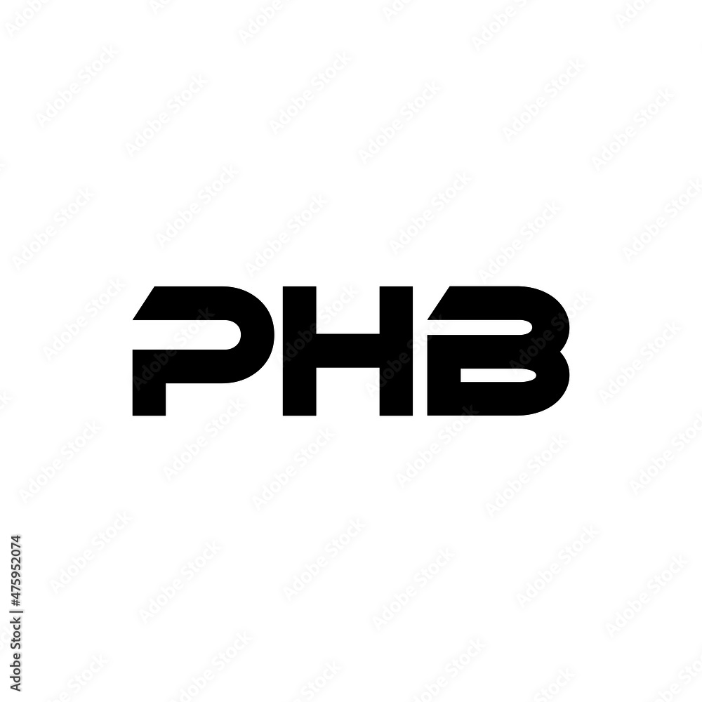 PHB letter logo design with white background in illustrator, vector ...