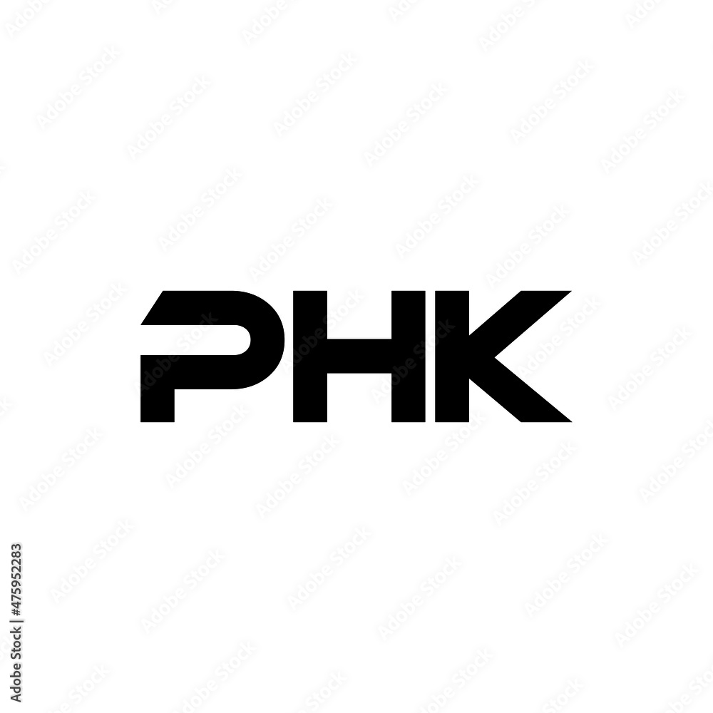 PHK letter logo design with white background in illustrator, vector ...