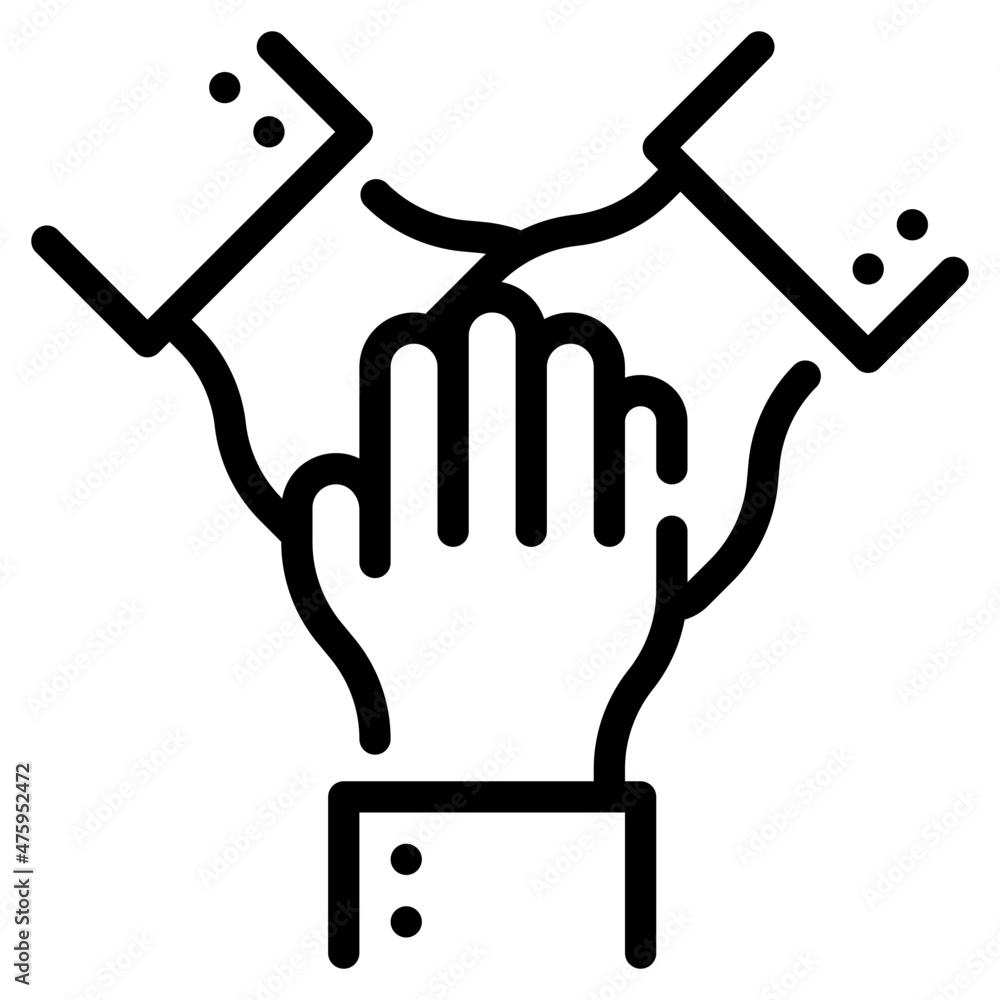 collaboration outline icon Stock Vector | Adobe Stock