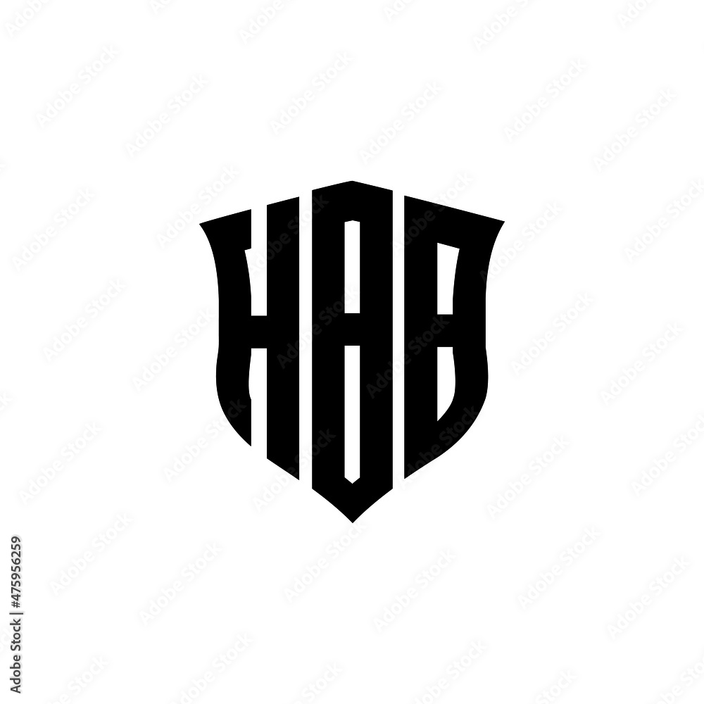 HBB letter logo design with white background in illustrator, vector ...