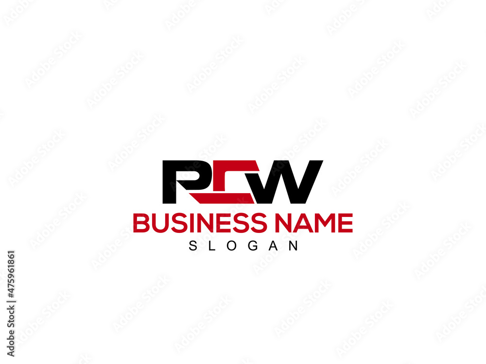 Classic PCW Logo, Letter PC logo icon concept with creative font design ...