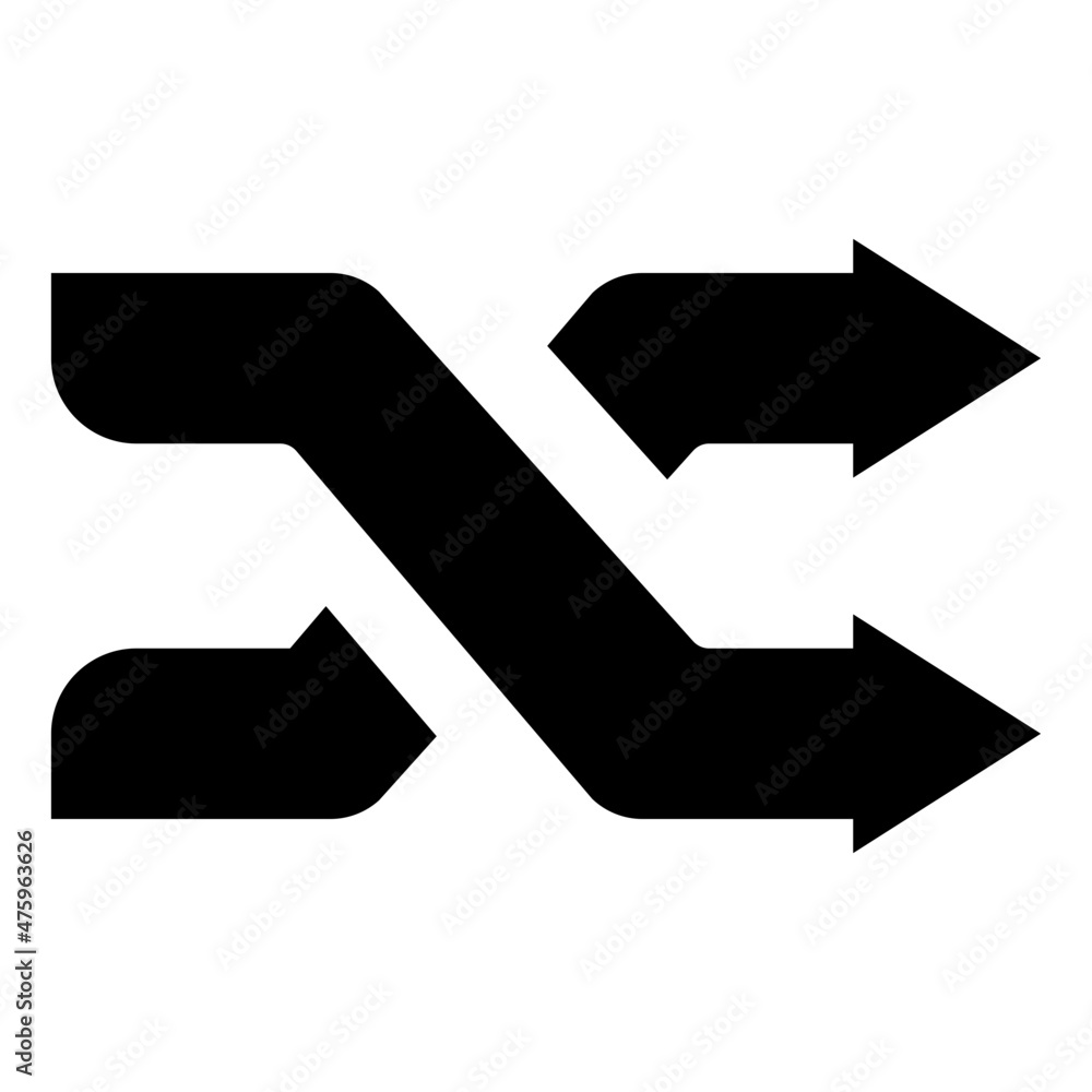 shuffle glyph icon Stock Vector | Adobe Stock