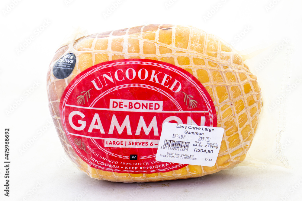Johannesburg, South Africa - uncooked deboned gammon from Woolworths ...