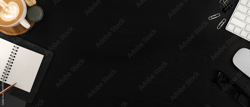 Flat lay, Minimal work space - Creative flat lay photo of workspace ...