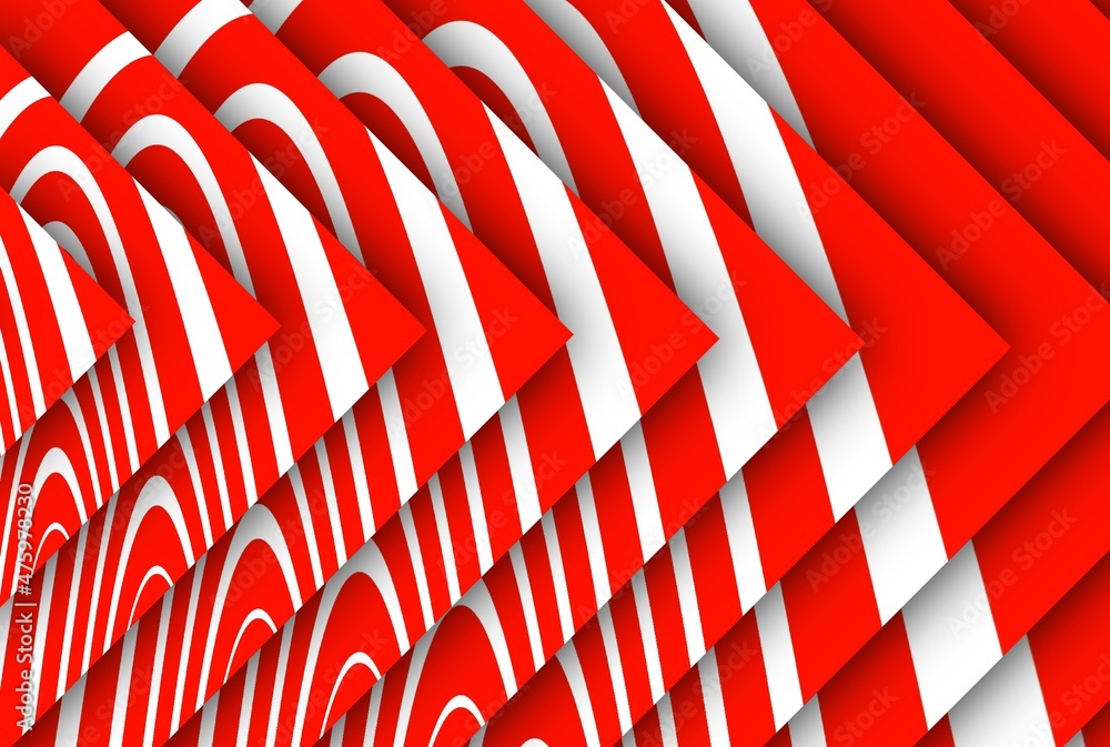 concentric patterns and puzzle design from vivid red and white ...