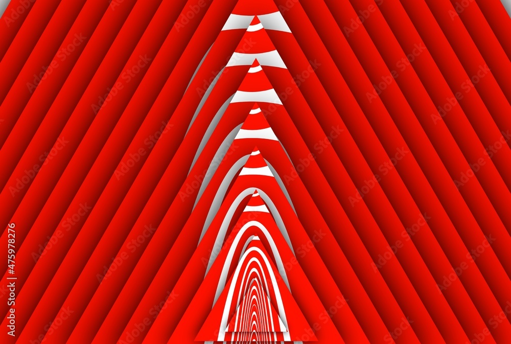 concentric patterns and puzzle design from vivid red and white ...