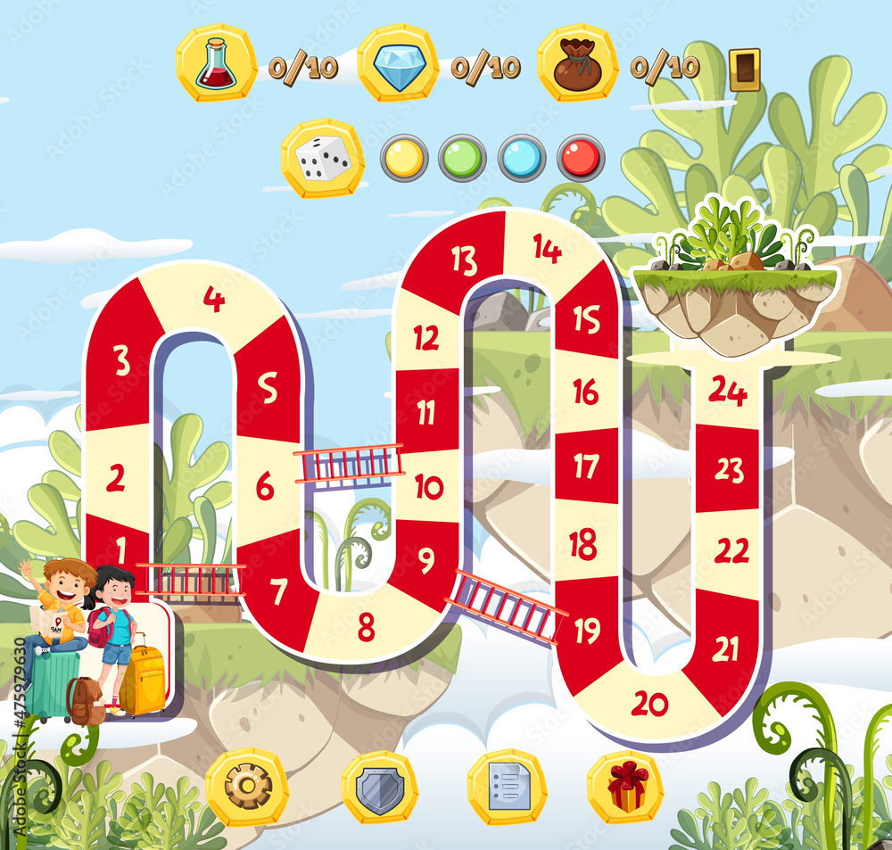 Counting number game template for kid Stock Vector | Adobe Stock