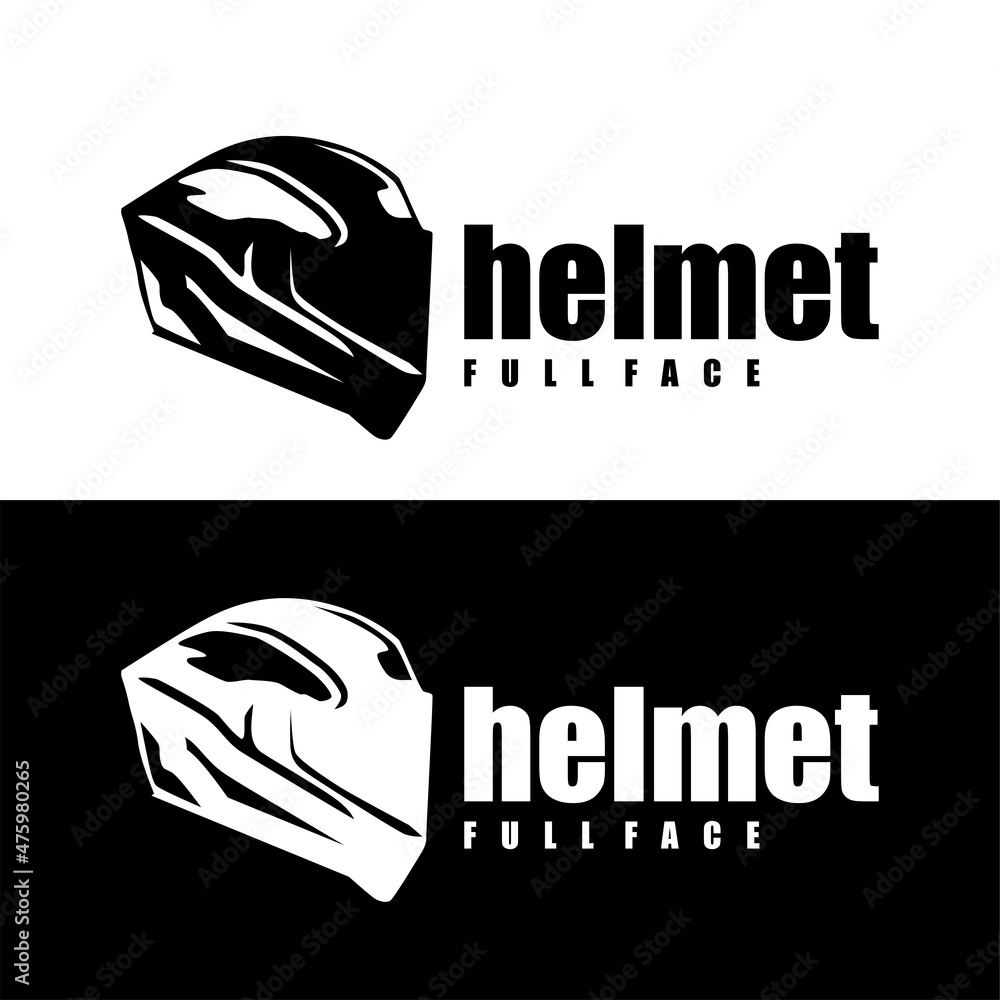 helmet full face icon design logo vector Stock Vector | Adobe Stock