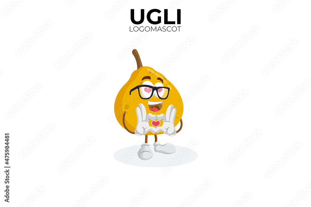 Vetor do Stock: Cartoon ugli fruit mascot, vector illustration of a ...