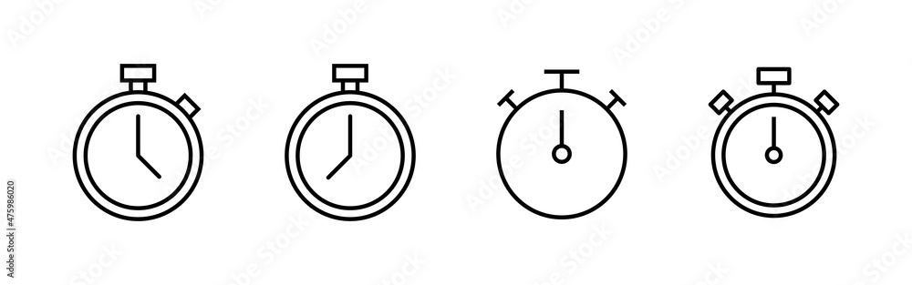 Stopwatch icon. Timer sign and symbol. Countdown icon. Period of time ...