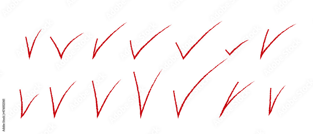 Check mark hand drawn. Doodle choice voice. Marker sketch. Highlighting ...