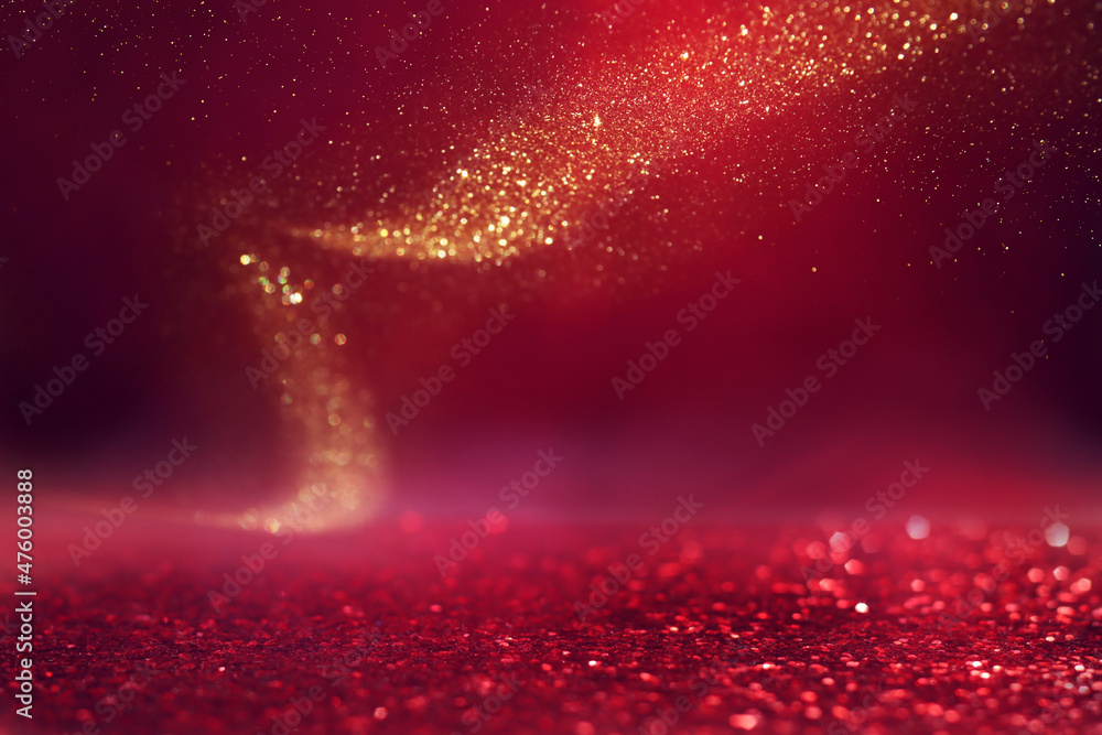 background of abstract red, gold and black glitter lights. defocused Stock Photo | Adobe Stock