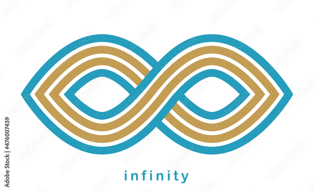 Infinity symbol linear style vector sign isolated on white background ...