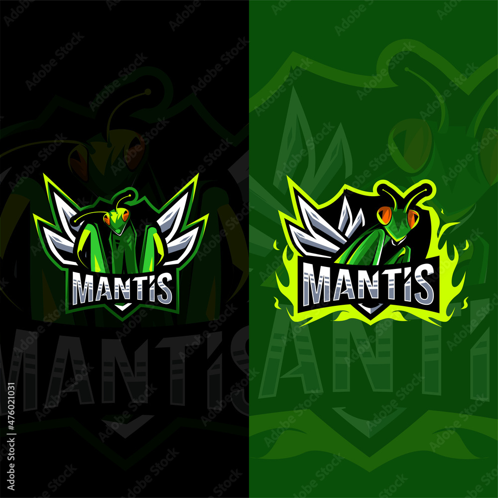 Mantis logo mascot collection template design Stock Vector | Adobe Stock