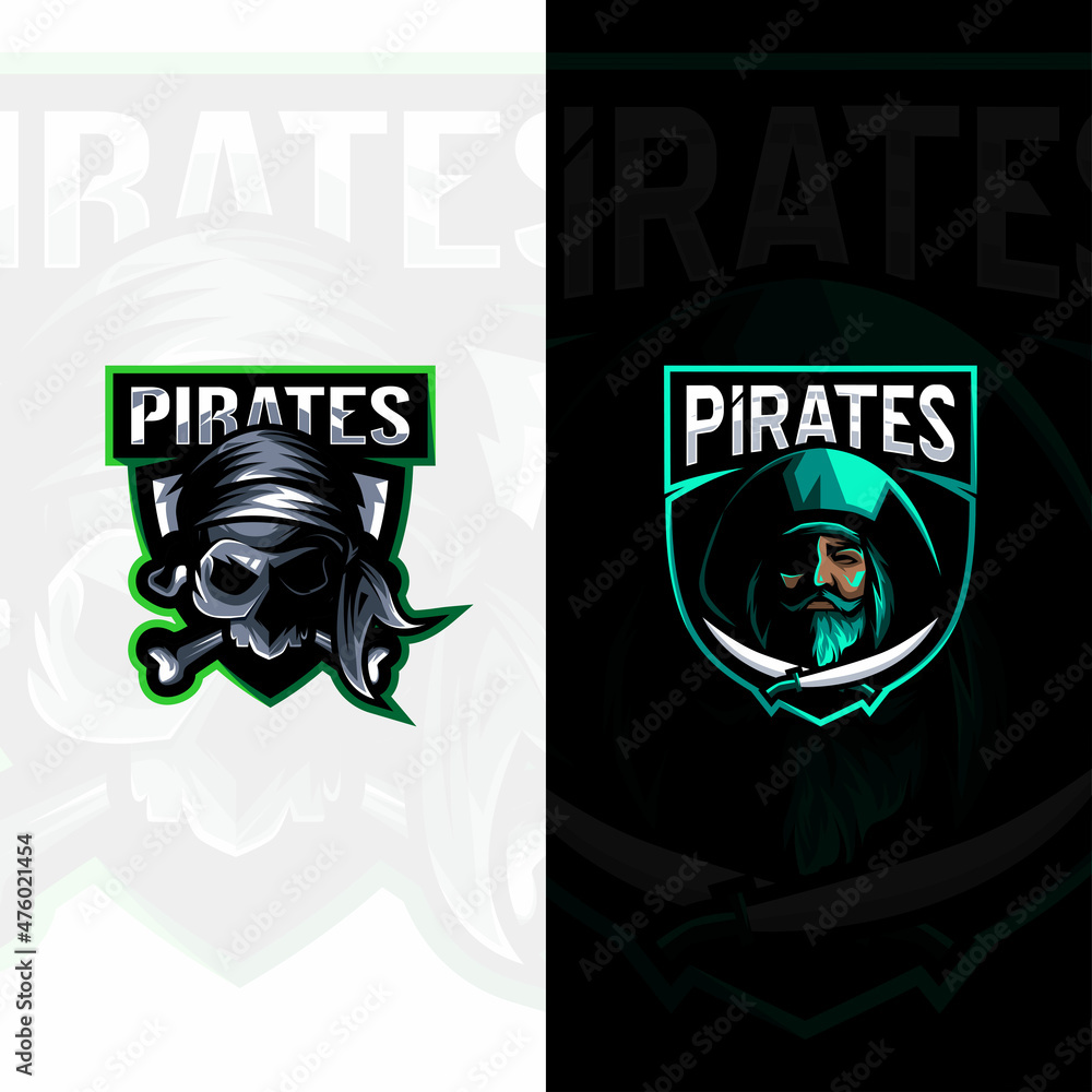 Pirates logo mascot collection design Stock Vector | Adobe Stock
