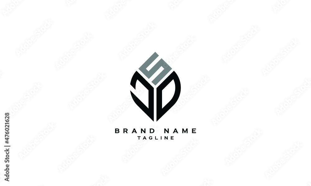 JSD, DSD, SJD, SDD, Abstract initial monogram letter alphabet logo ...