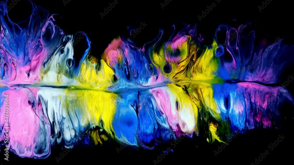 Fluide liquide art rainbow acrylic oil paints texture. Backdrop ...