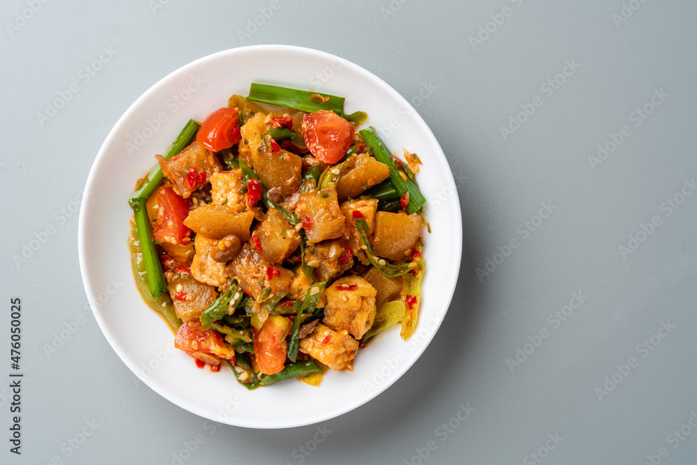 Foto de Kikil or cow skin with spicy flavors is minang cuisine of West ...