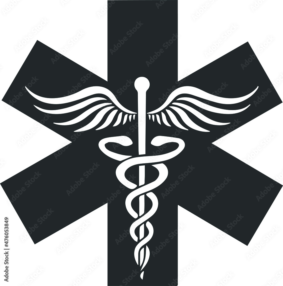 caduceus sign, medical symbol Stock Vector | Adobe Stock