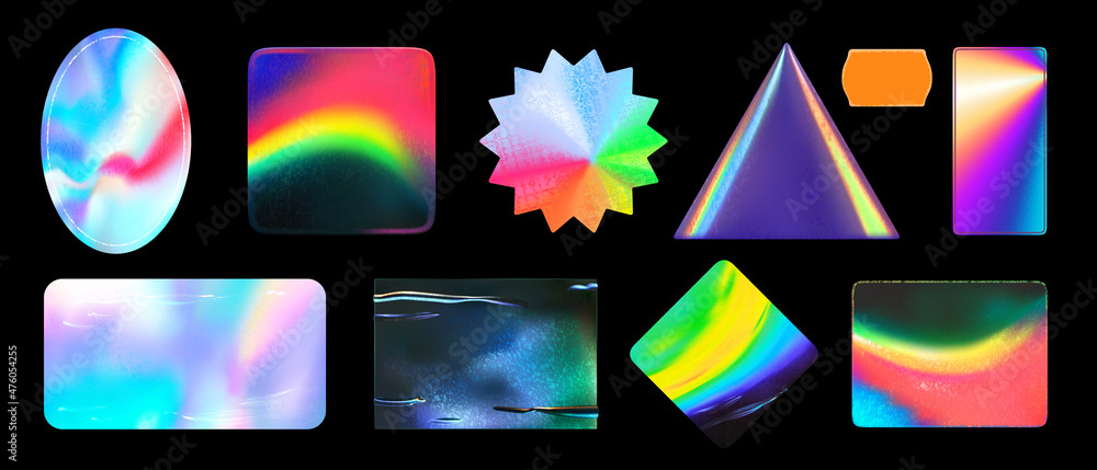 Textured sticker backgrounds. Iridescent foil adhesive film ...