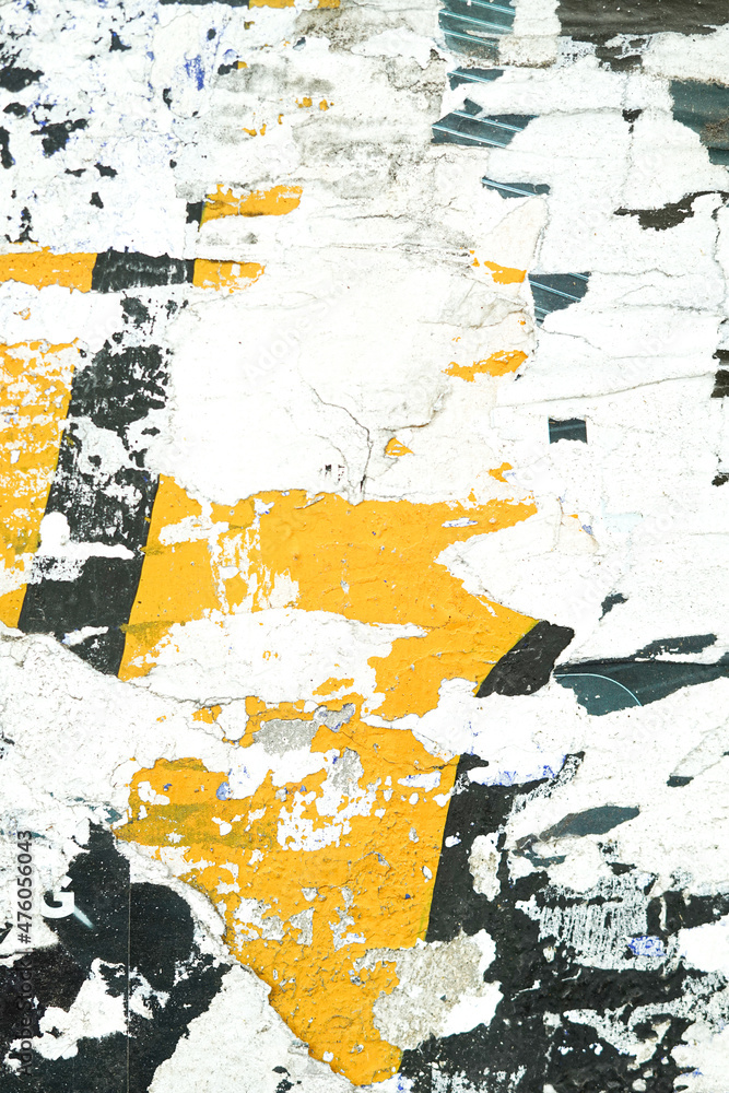 abstract damaged old paper poster. torn placard paper for ruined poster ...