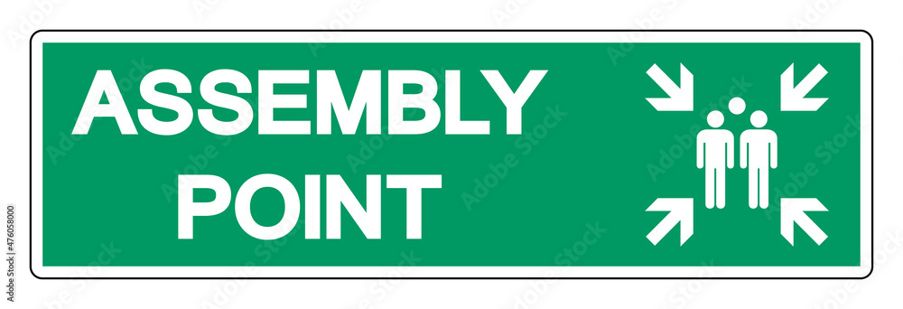 Assembly Point Symbol Sign, Vector Illustration, Isolated On White ...