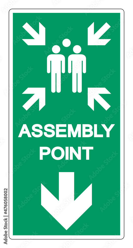 Assembly Point Symbol Sign, Vector Illustration, Isolated On White ...