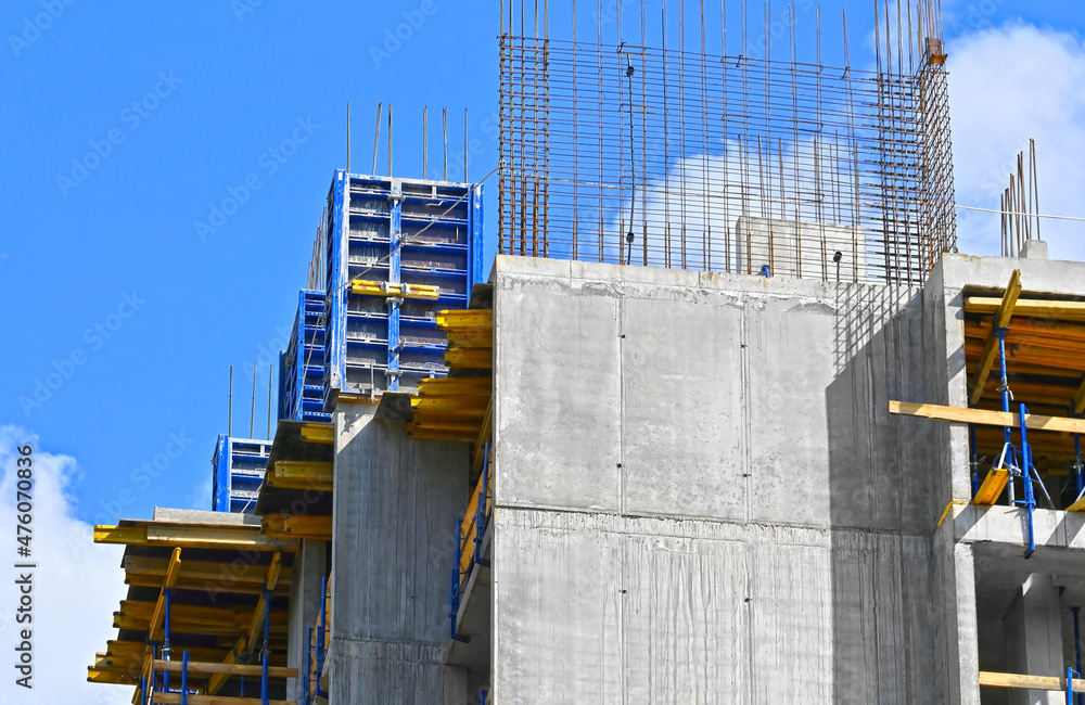 Formwork on construction site Stock Photo | Adobe Stock