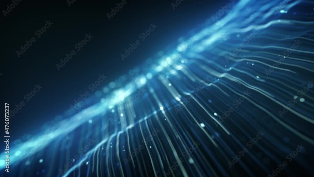 Abstract Flowing Digital Data Lines Network And Communication Loop/ 4k ...