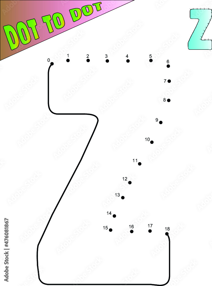 Z alphabet connect the dots counting number dot to dot games for ...