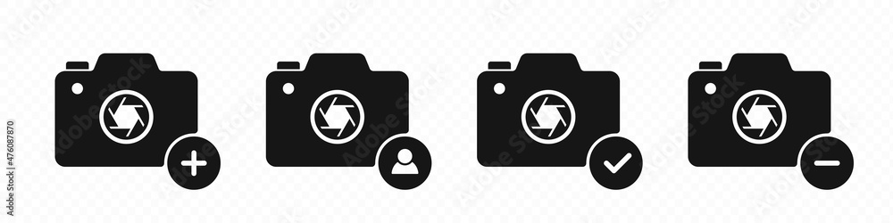 Camera icon set. Take a picture concept. Photography device. Can be ...