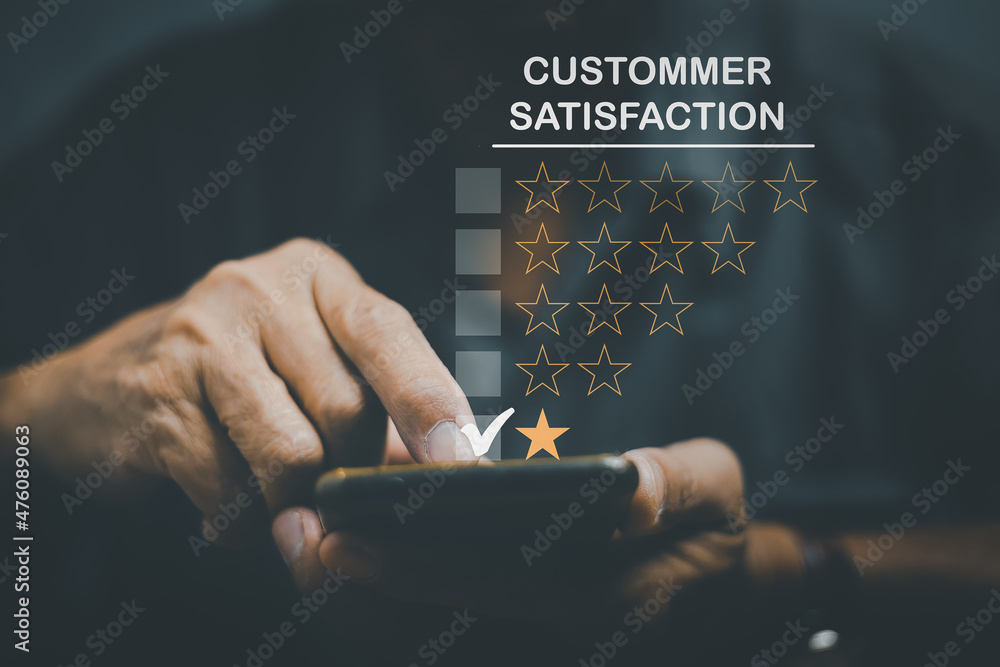 Customer dissatisfaction experience concept, the customer using ...