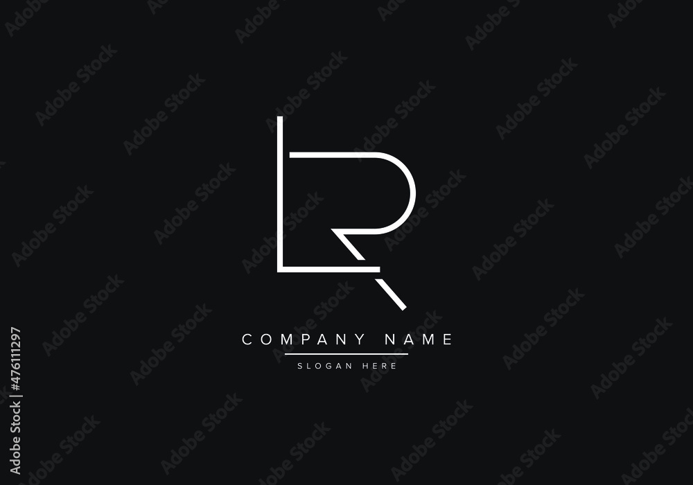 Letter LR RL monogram logo design, vector illustration logo Stock ...