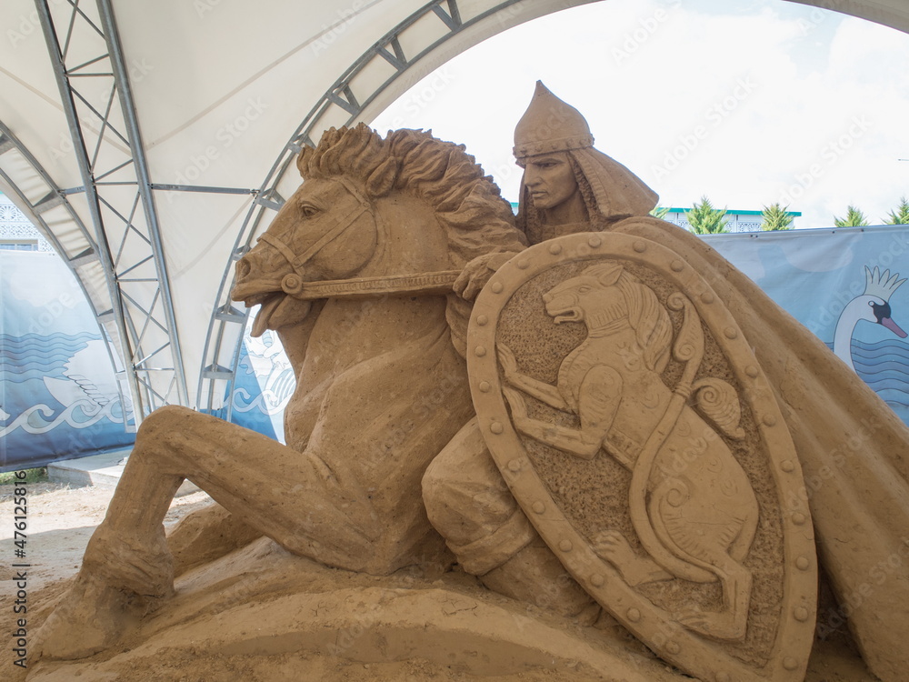 Russia Sochi 22.06.2019. Sculptures of characters Russian fairy tales ...