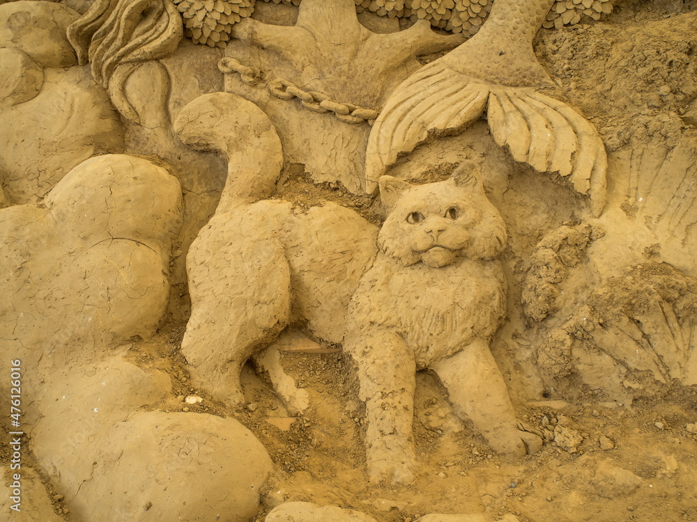 Russia Sochi 22.06.2019. Sculptures of characters Russian fairy tales ...